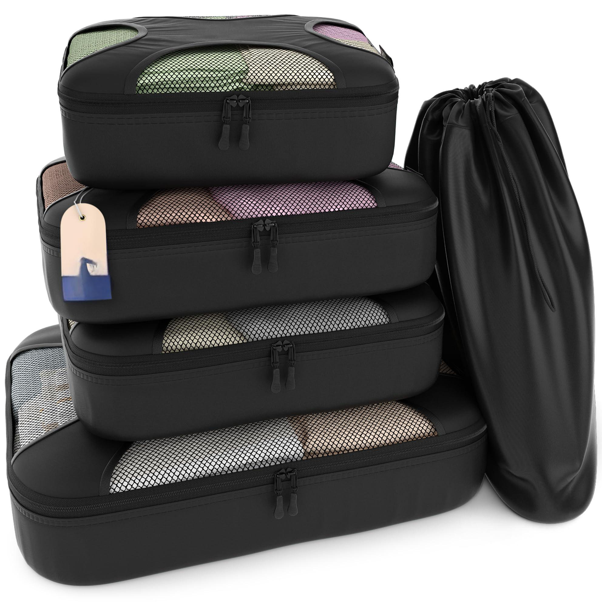 Rebrilliant 5 Packing Cubes Set - Lightweight Mesh Travel Luggage ...