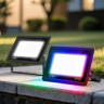 YANSUN 3 CCT+RGB Remote Control Outdoor Flood Lights With Light Sensor ...