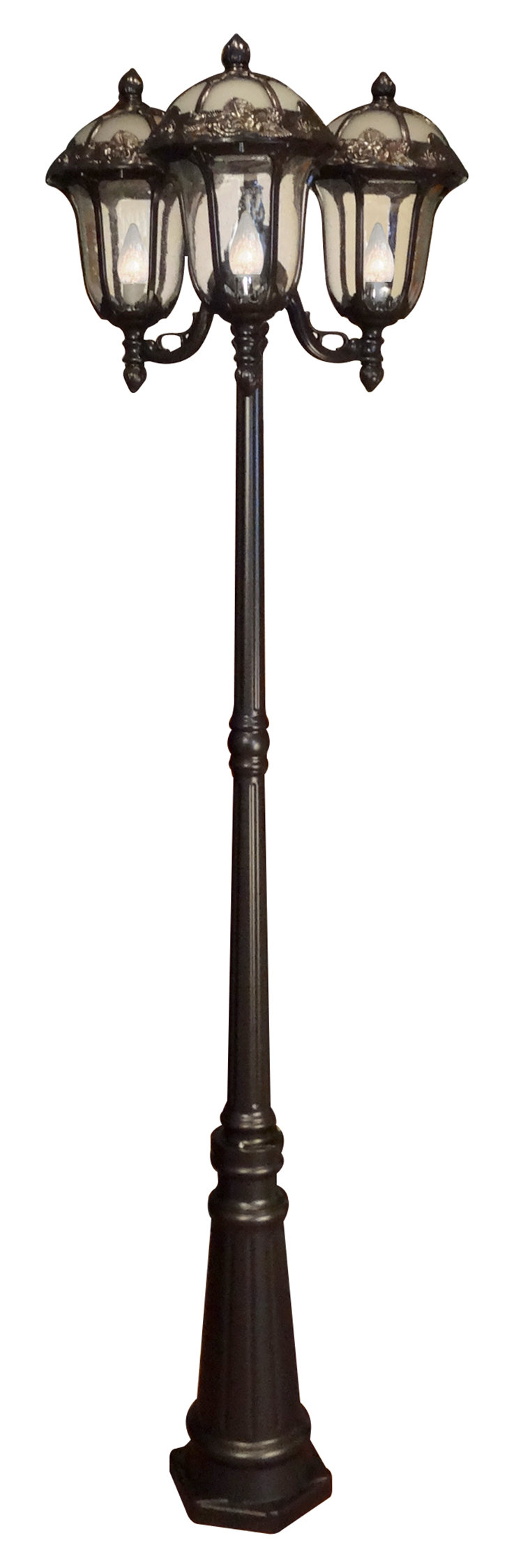 Astoria Grand Morningside Drive 3 -Light 88" H Lamp Post (Full) | Wayfair