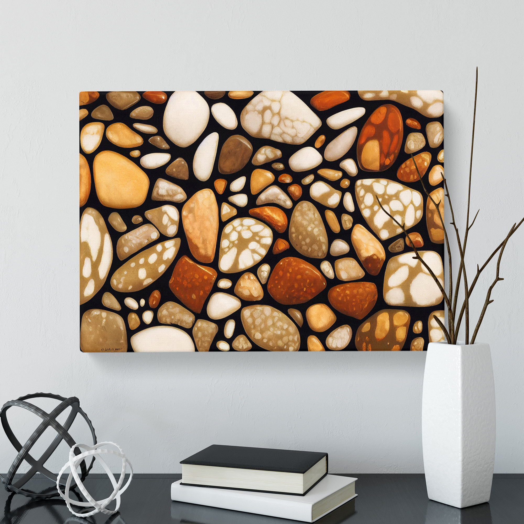 17 Stories Wonderful River Pebbles - Wrapped Canvas Graphic Art ...
