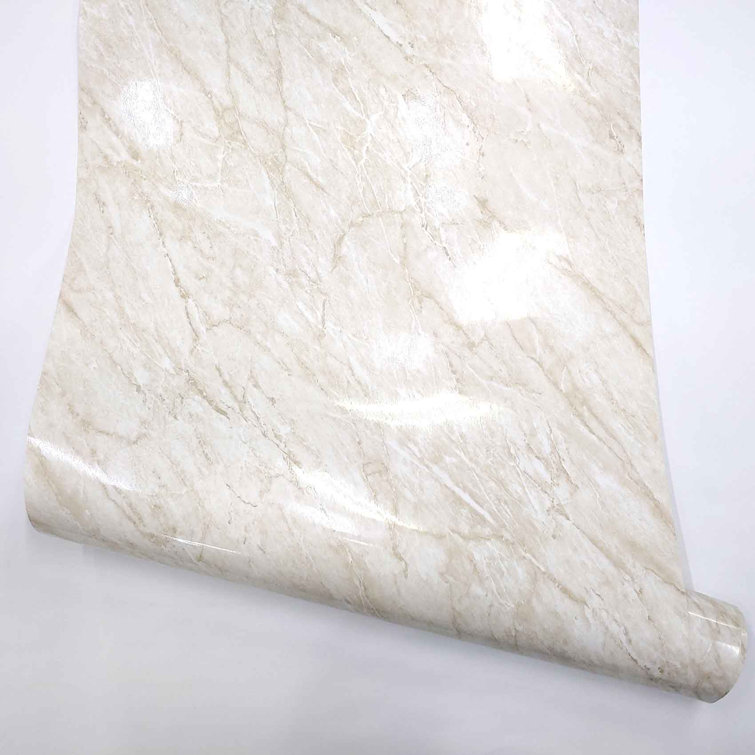 Mercer41 Vandeventer Peel & Stick High Glossy Marble contact paper Roll ...