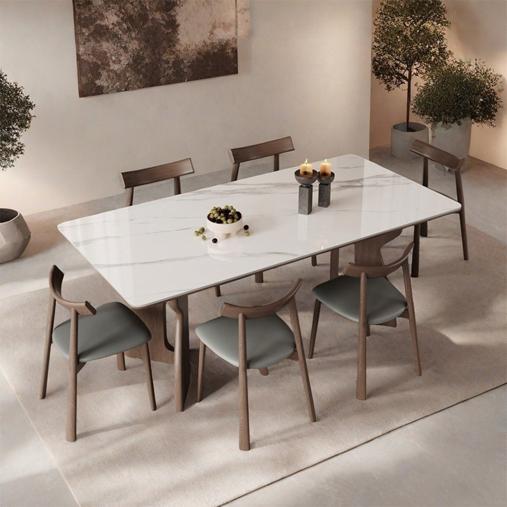 Pakloer French light luxury minimalist dining table set | Wayfair