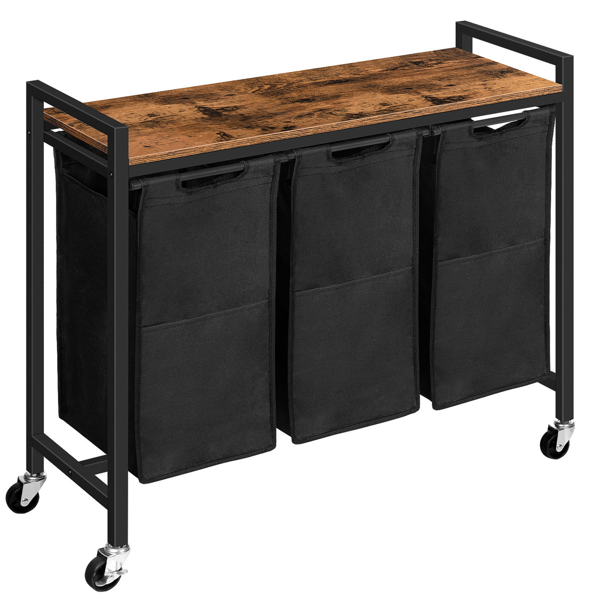 17 Stories Cythia 3 Removable Liners Laundry Hamper with Wheels ...