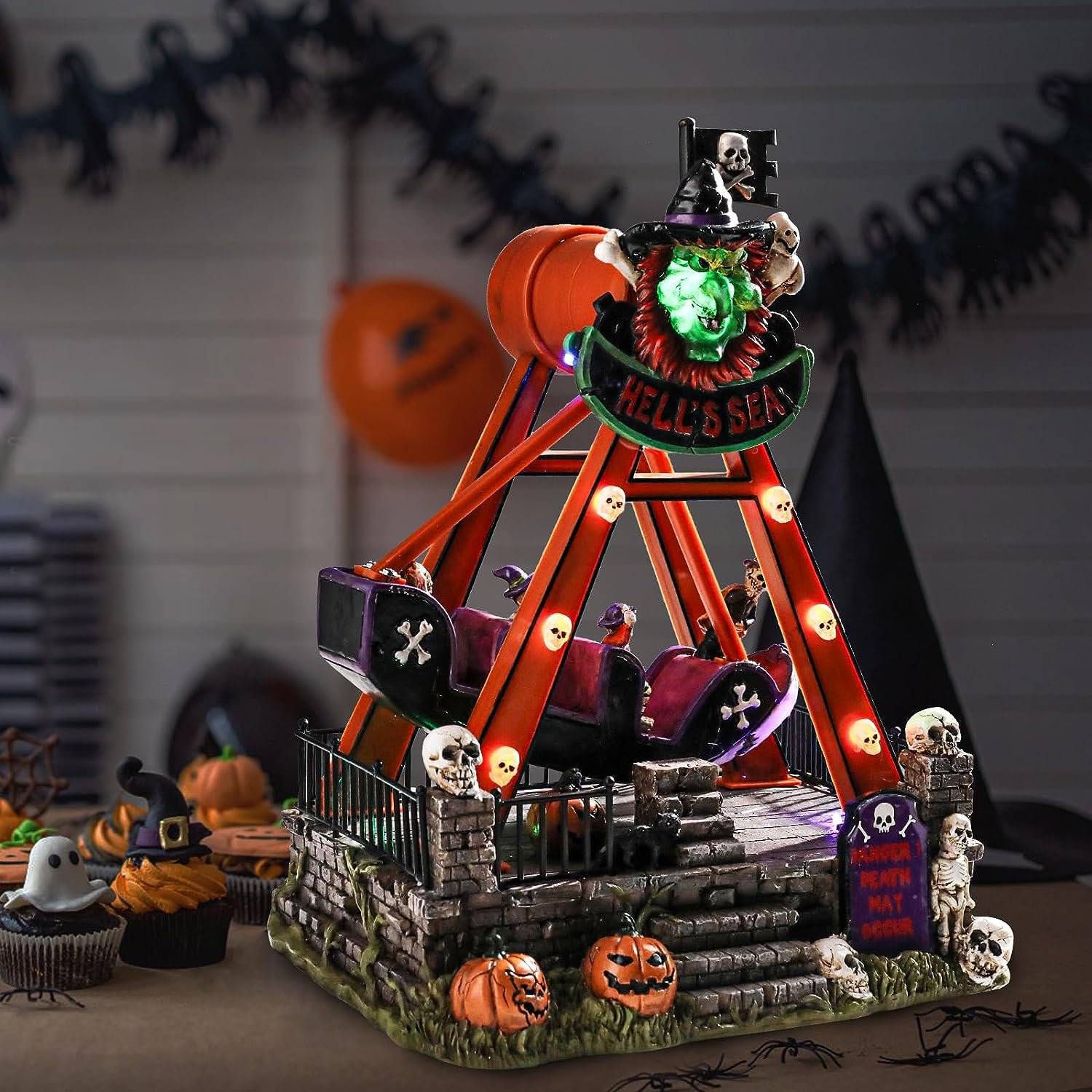 The Holiday Aisle® 11.8 In Halloween Swinging Sea Rover Pirate Ship ...