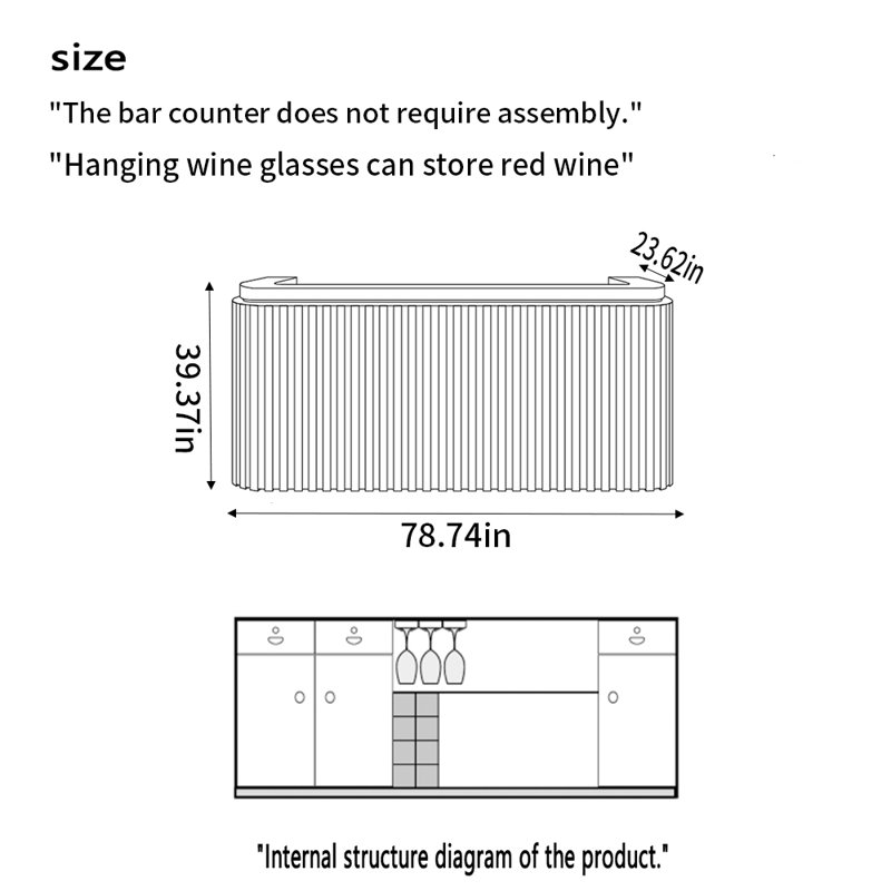 LKIWXAQ RECEPTION DESK Vintage Style Bar Counter | Wayfair