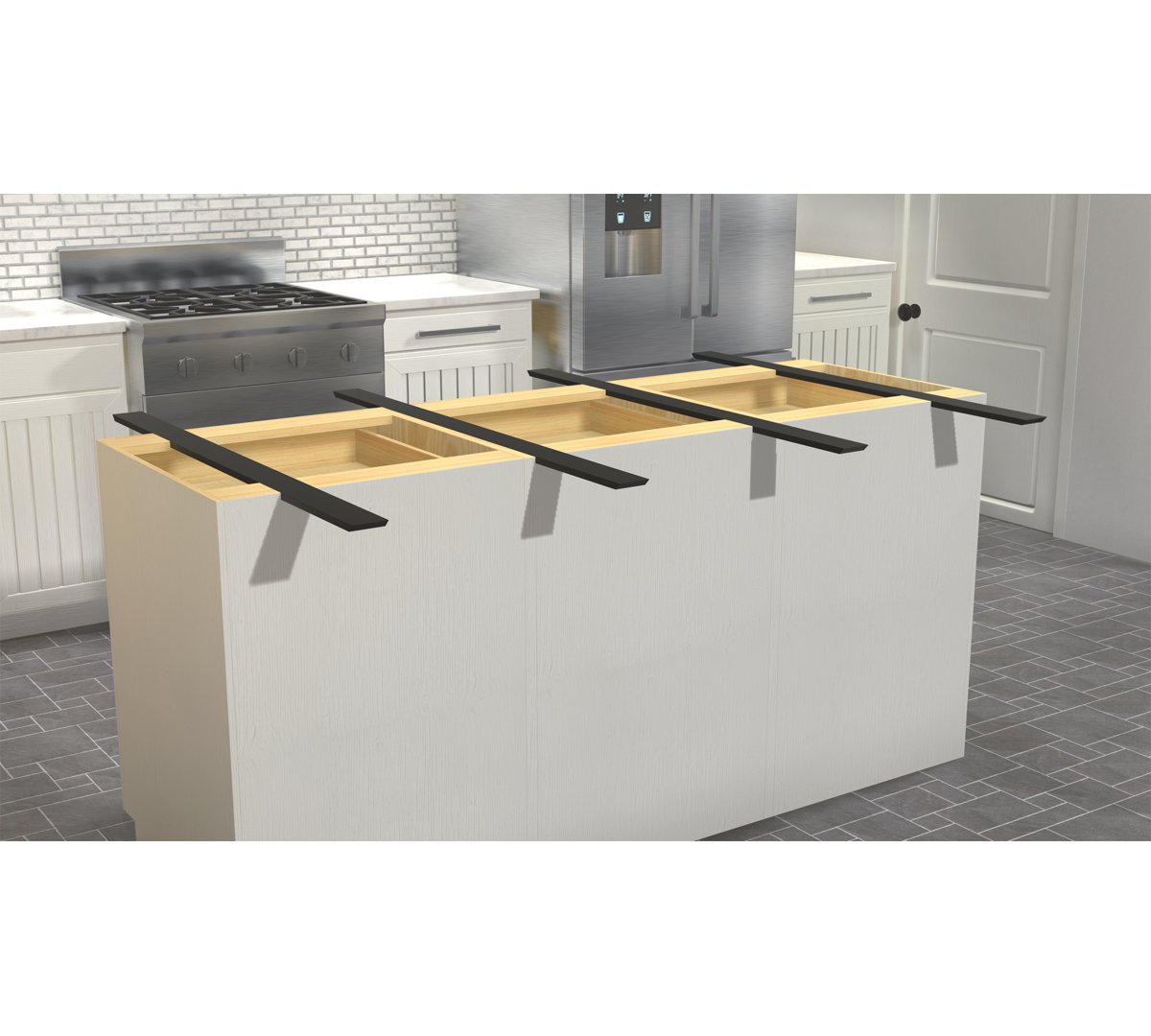 The Original Granite Bracket The Original Double-sided Island Aluminum ...