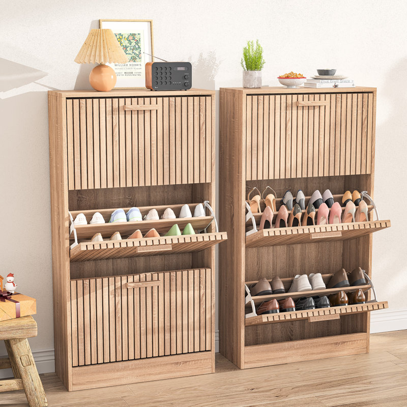 Lark Manor™ Free Standing Shoe Storage Cabinet With 3 Flip Drawers ...