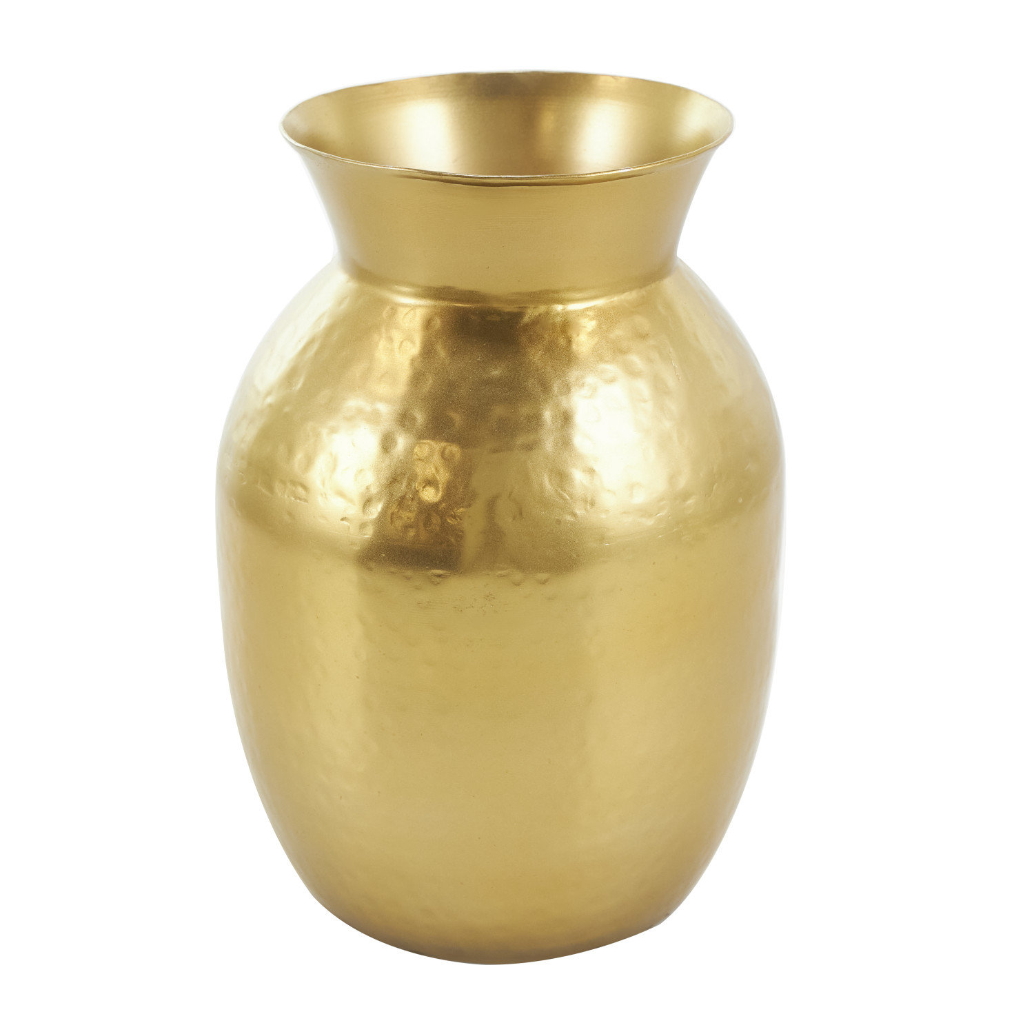 Mercer41 Metal Hammered Spotted Decorative Gold Vase | Wayfair
