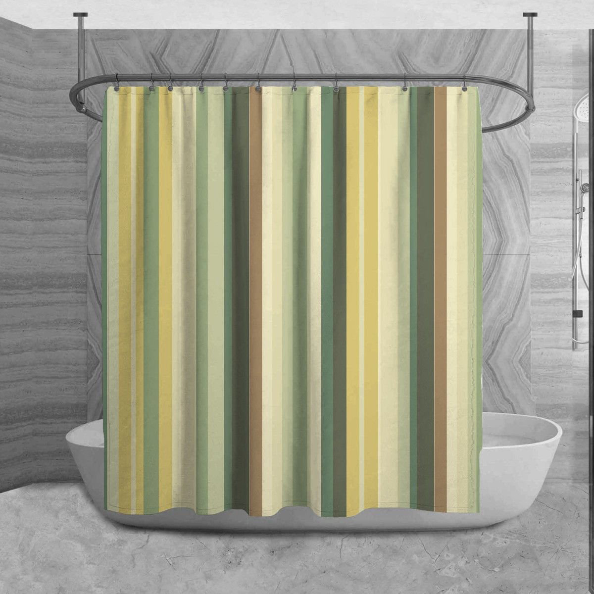 East Urban Home Lacretia Striped Shower Curtain | Wayfair