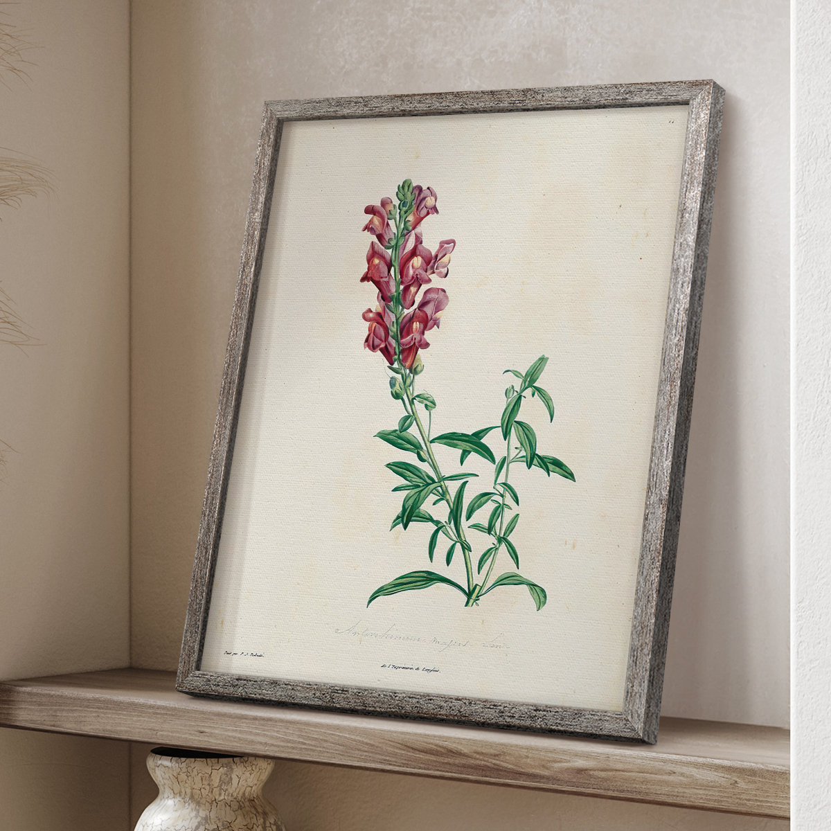 Lark Manor™ Traditional Botanical I Framed Print - Solid Wood | Wayfair