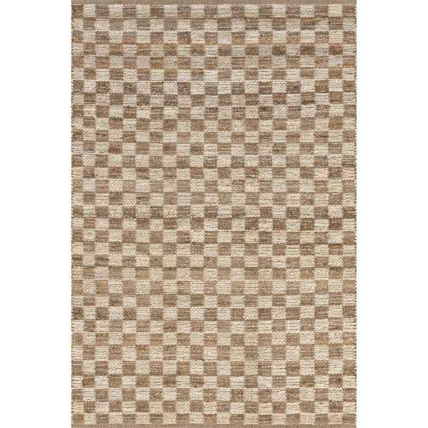 Foundry Select Aneira Checkered Jute Area Rug | Wayfair