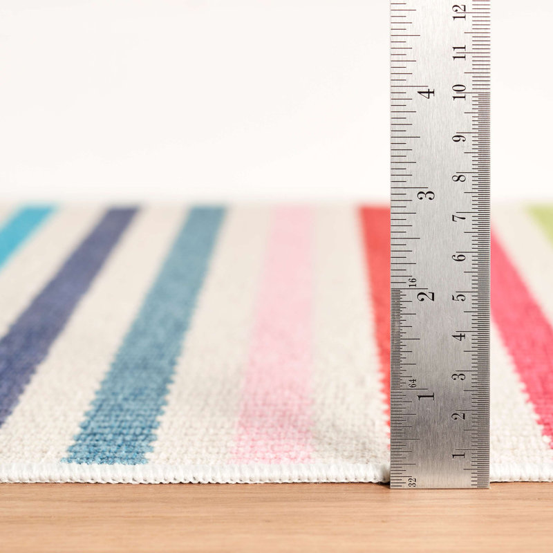 Dash and Albert Rugs Rainbow Stripe Multi Machine Washable Rug | Wayfair