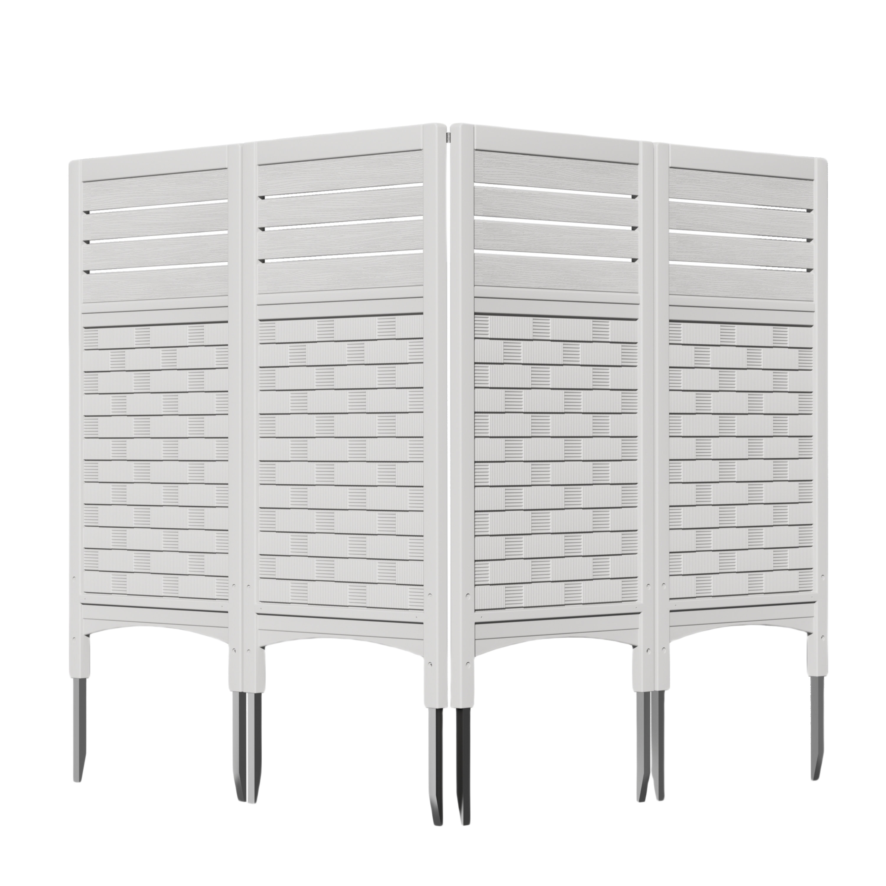 POPULUS TRADING 45 In. Plastic Fence Privacy Screen With 4 Panels | Wayfair