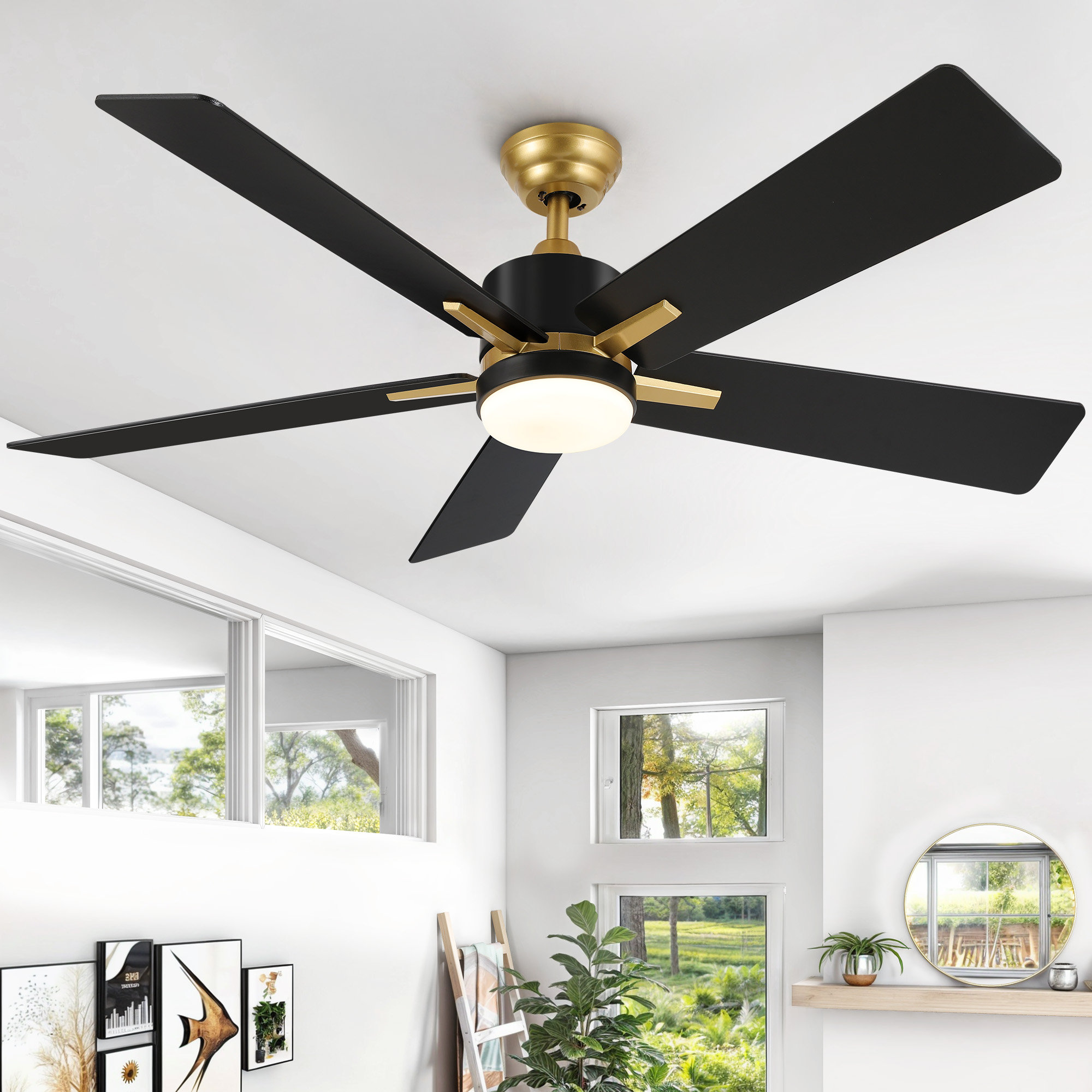 Willa Arlo™ Interiors 52" Shylo 5 - Blade LED Standard Ceiling Fan with ...