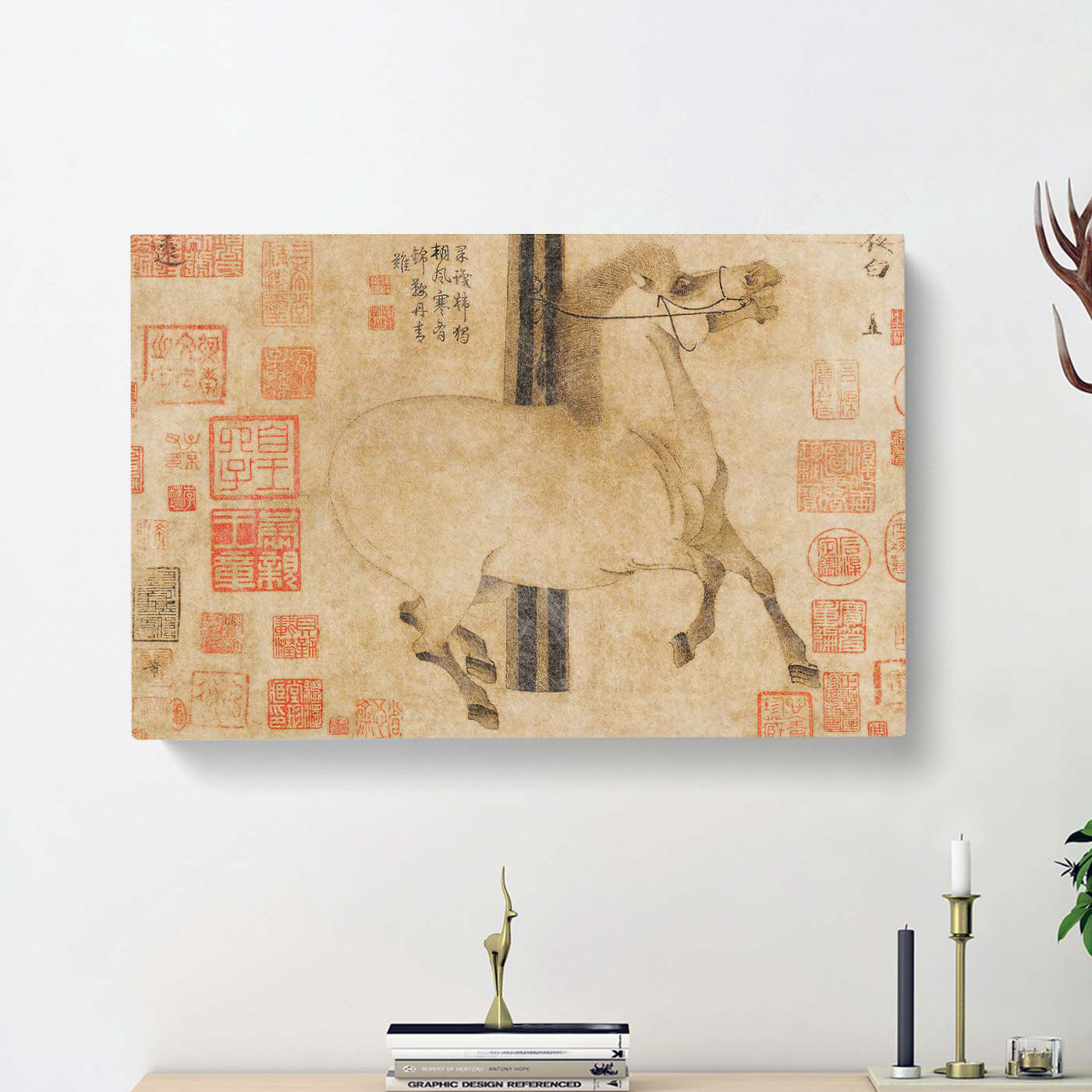 East Urban Home Horse by Bian Lu - Wrapped Canvas Painting Print ...
