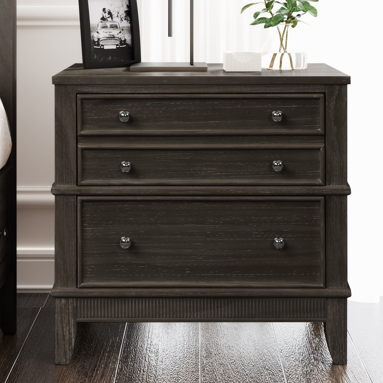 Winston Porter Miyonna Solid Wood 3 - Drawer Accent Chest | Wayfair