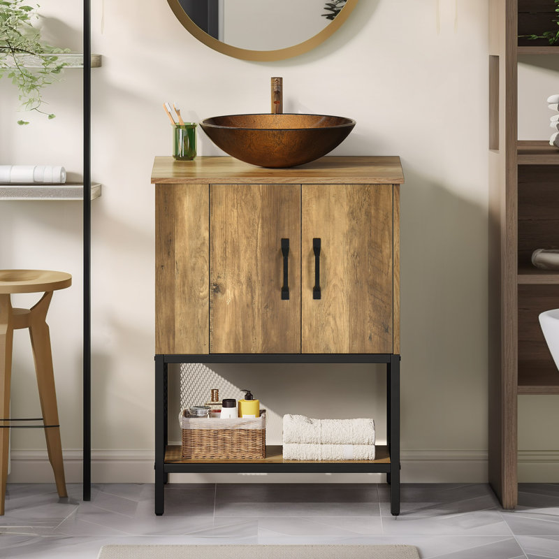 Millwood Pines Cleaveland 23.6'' Single Free Standing Bathroom Vanity ...