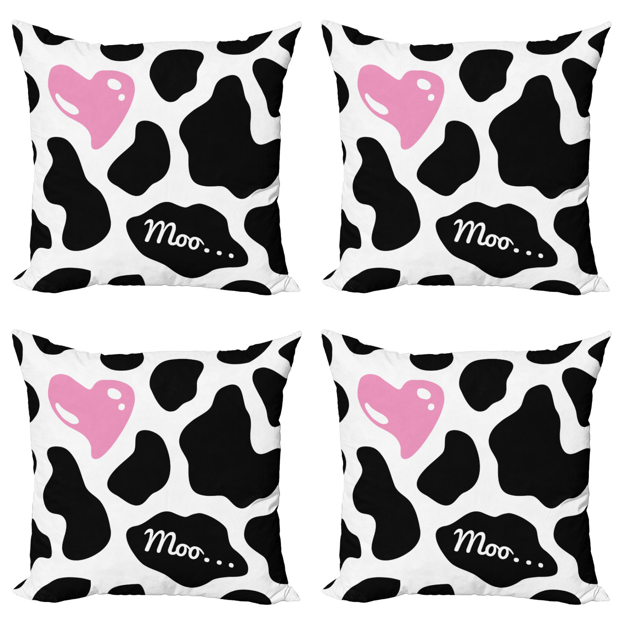Ambesonne Cow Print Square Pillow Cover | Wayfair