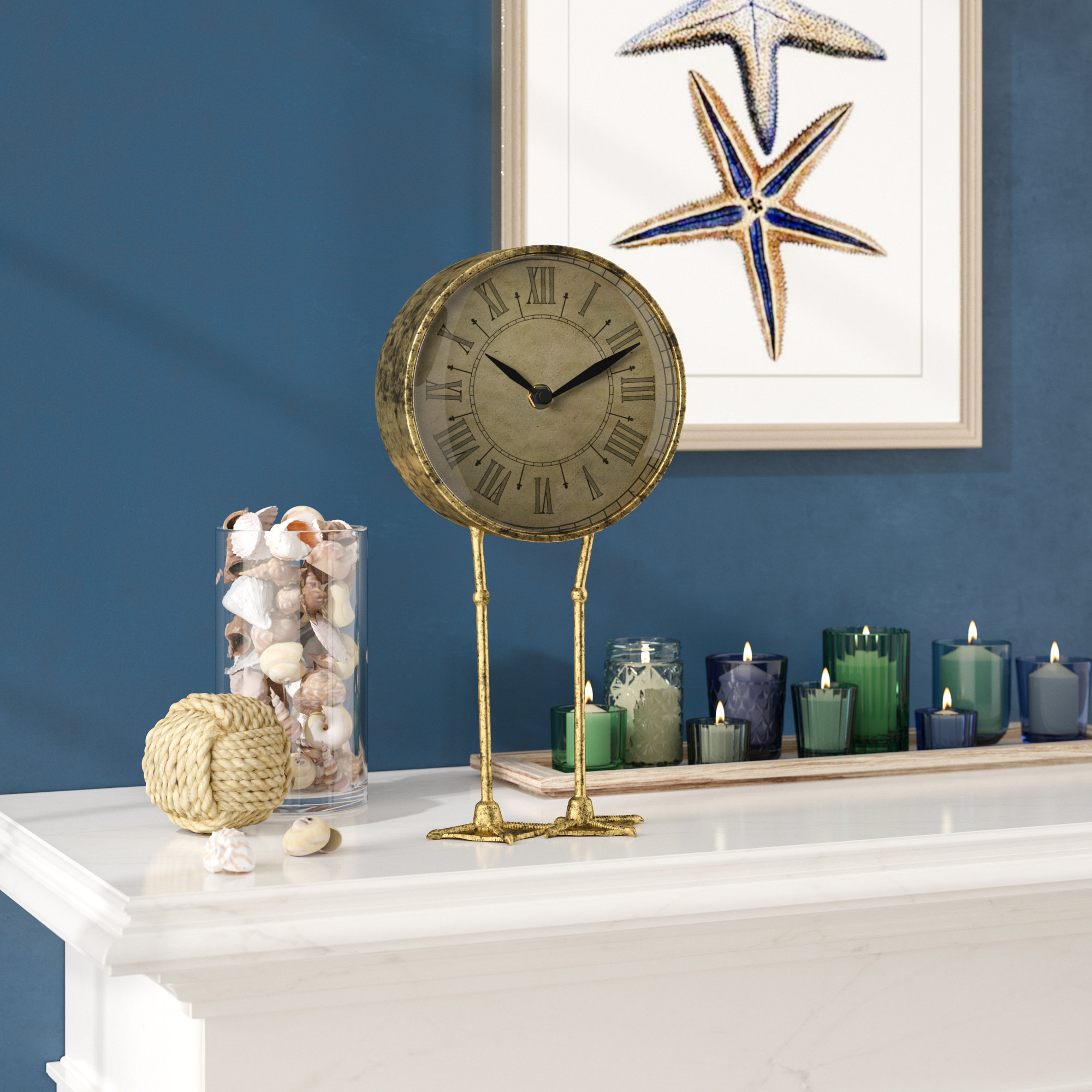 Breakwater Bay Analog Metal Quartz Tabletop Clock in Gold & Reviews ...