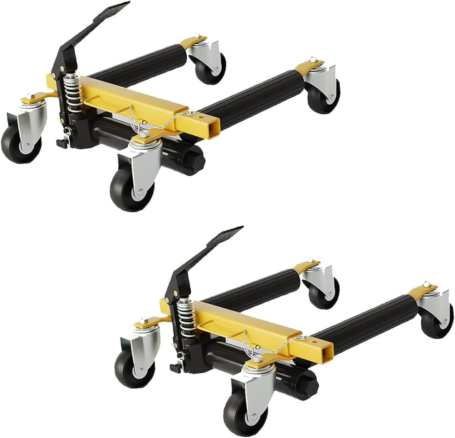 17 Stories Hydraulic Car Wheel Dolly Set of 2 with Foot Pedal, 3000 LBS ...