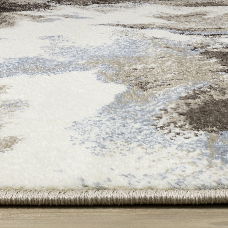 Latitude Run® Britton Floral Brown/Black Area Rug "& Reviews" | Wayfair