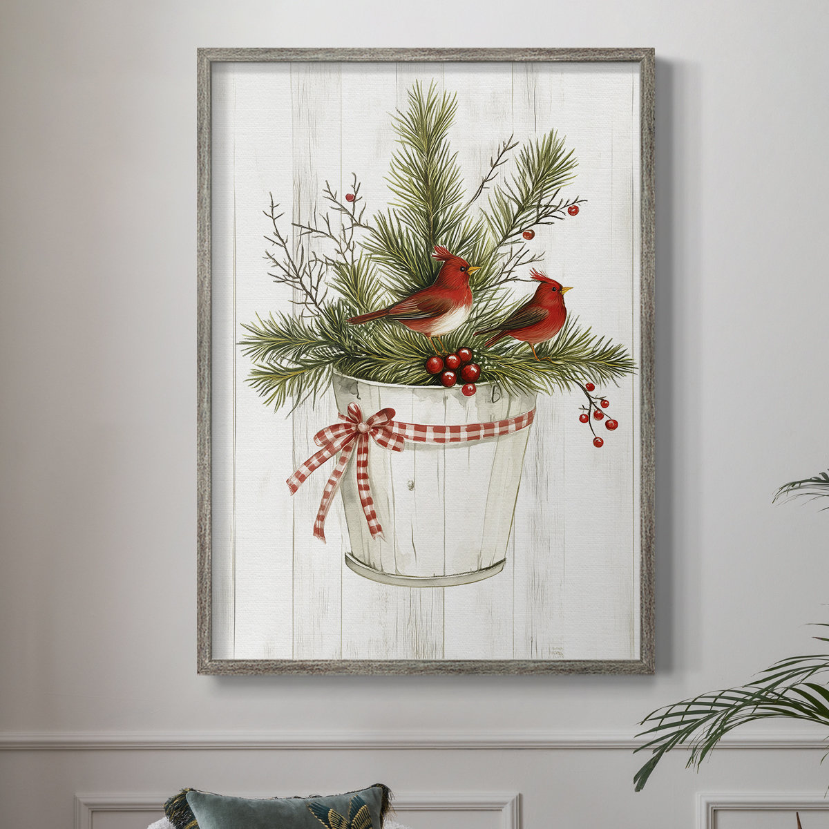 The Holiday Aisle® Christmas Holiday Art CXXIX Framed Print - Solid ...
