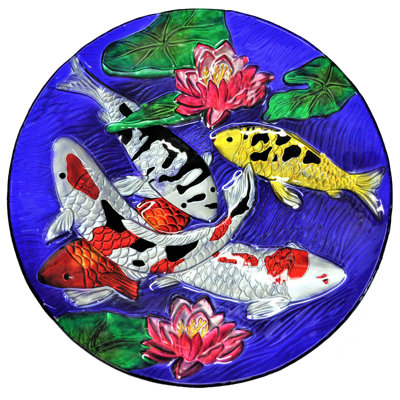 koi fish ceramic tile