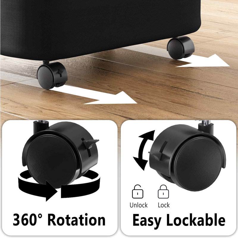 The Twillery Co.® Laundry Hamper With Wheels And Lid | Wayfair