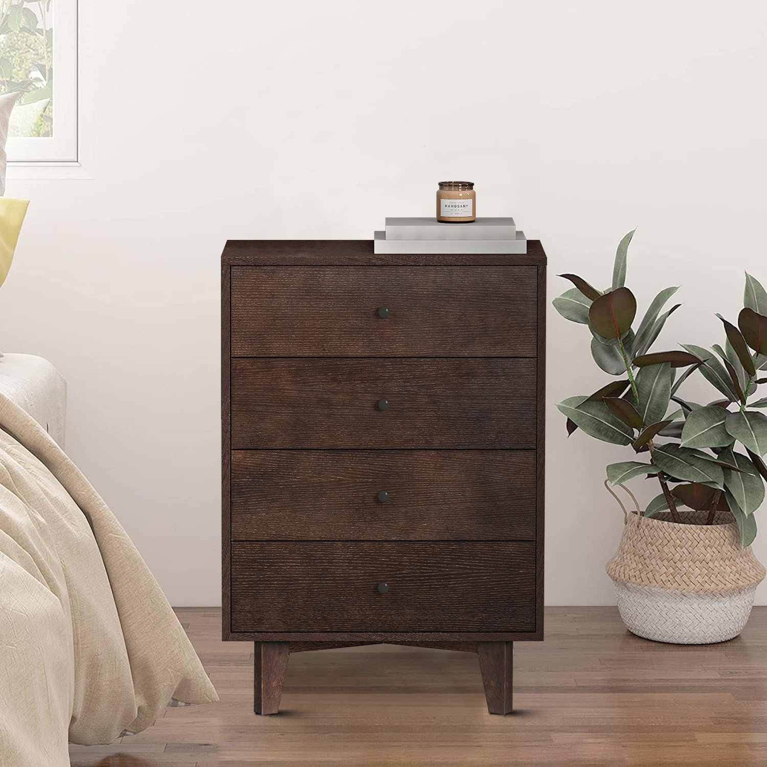 George Oliver Vintage style storage chest with solid wood and ...