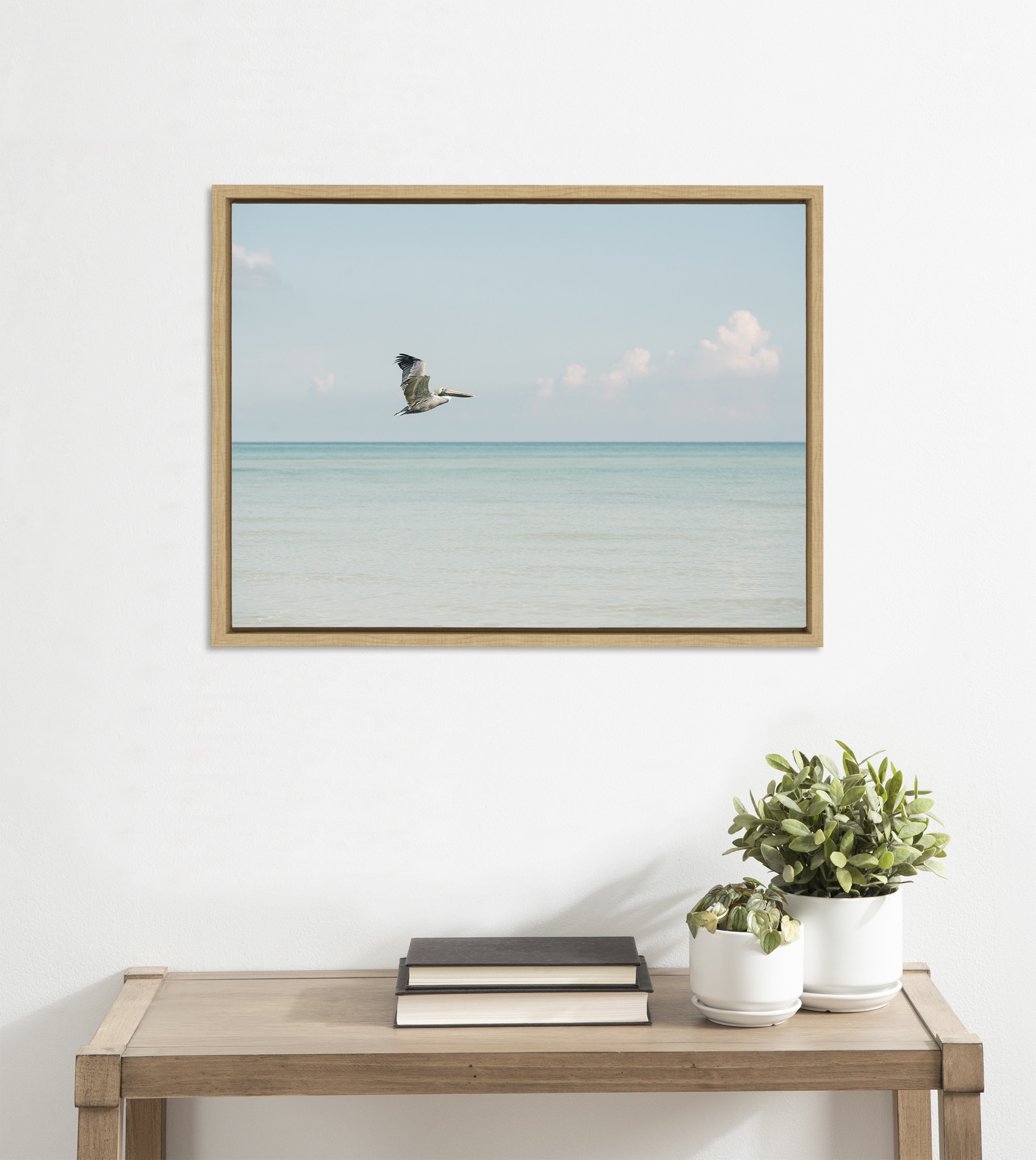 Beachcrest Home™ Shalyce Soft Ocean Landscape With Bird Framed On ...