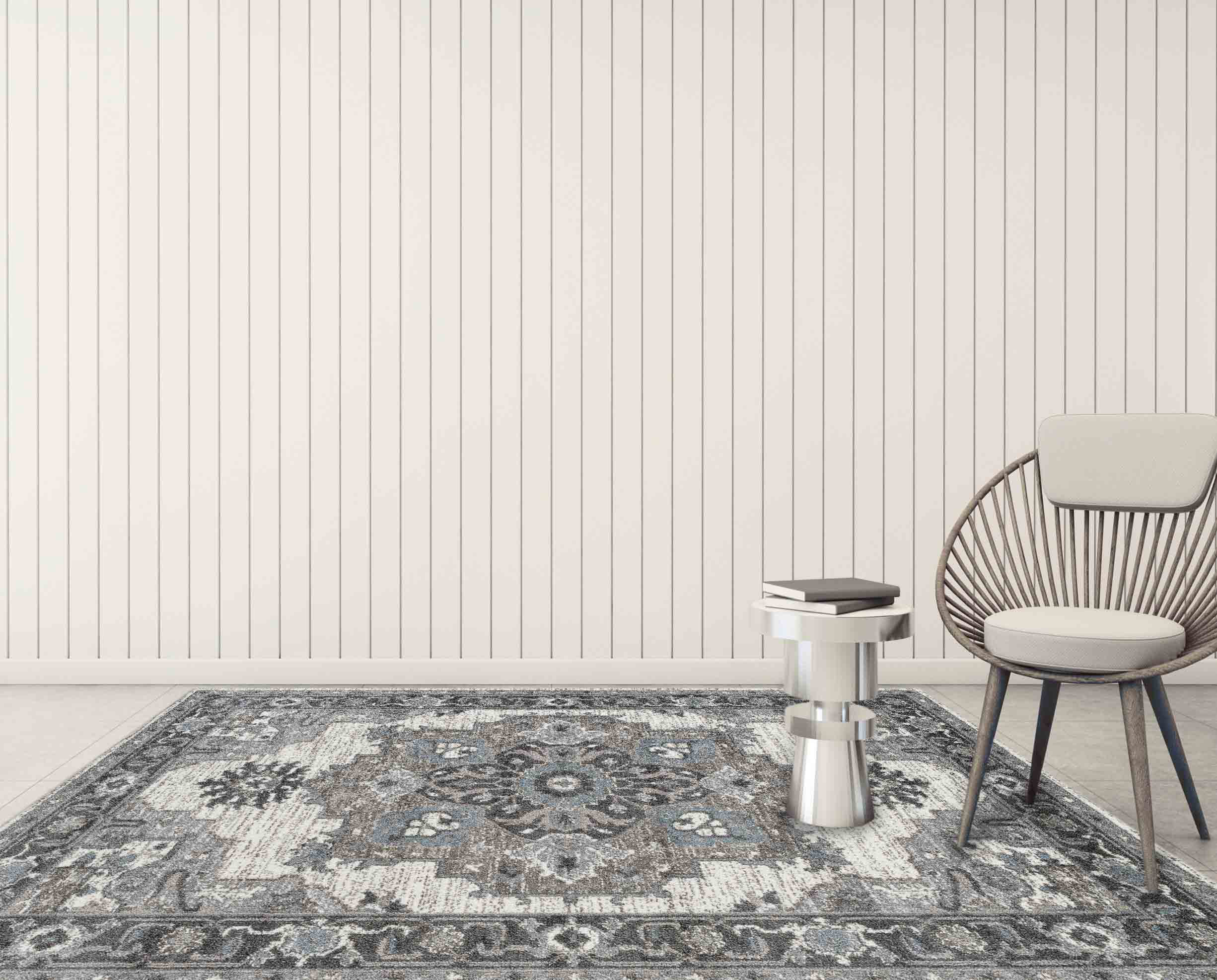 Charlton Home® Honig Traditional Bordered Medallion Durable Performance ...