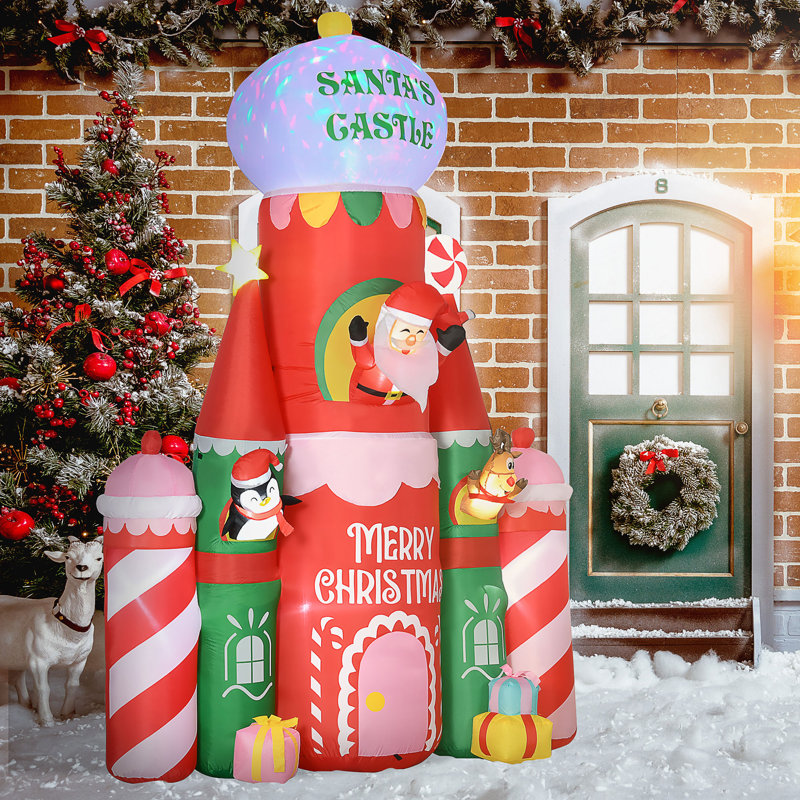 The Holiday Aisle® Insha Candy Castle Inflatable & Reviews | Wayfair
