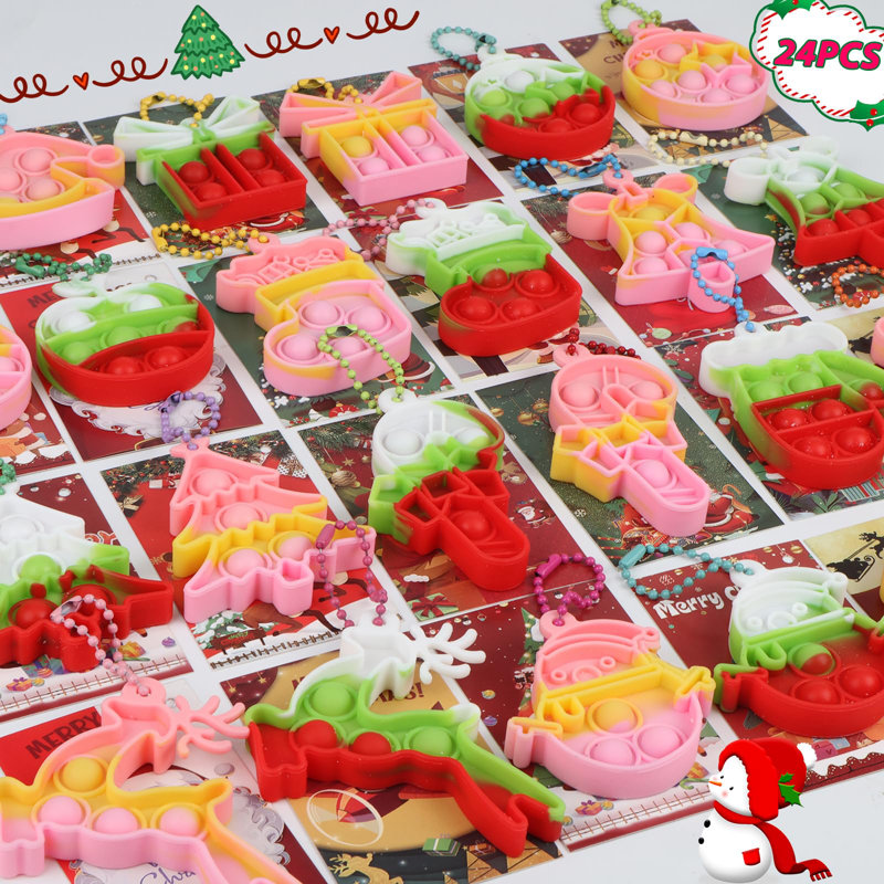 ZAALBA Mini Pop Fidget Toys with Christmas Cards. | Wayfair