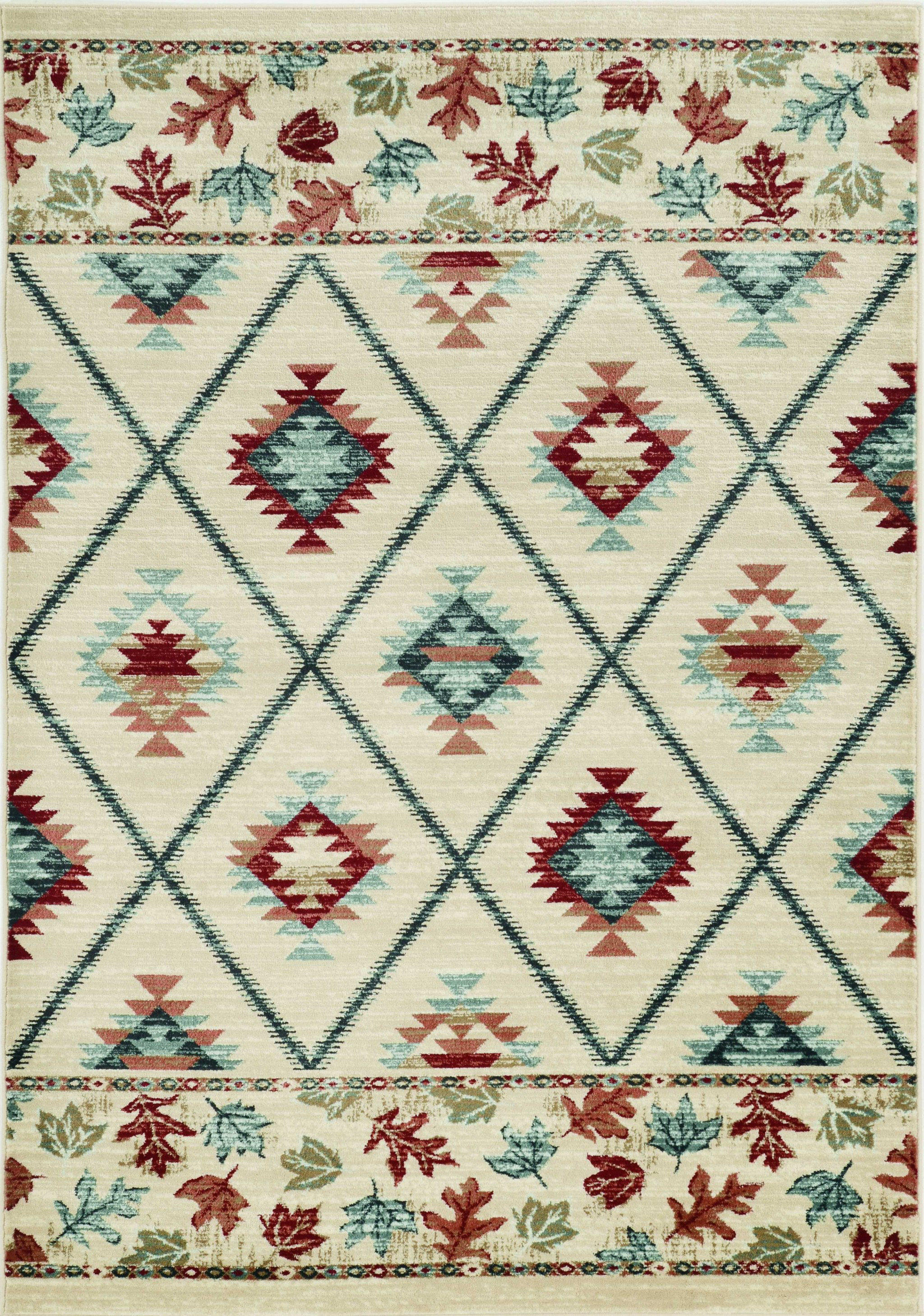 Millwood Pines Rawtenstall Ivory Southwestern Area Rug | Wayfair