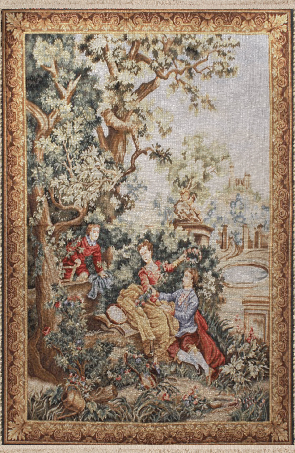 Bloomsbury Market Multi-Colored Gobelin Design Tree and Human Patterned ...