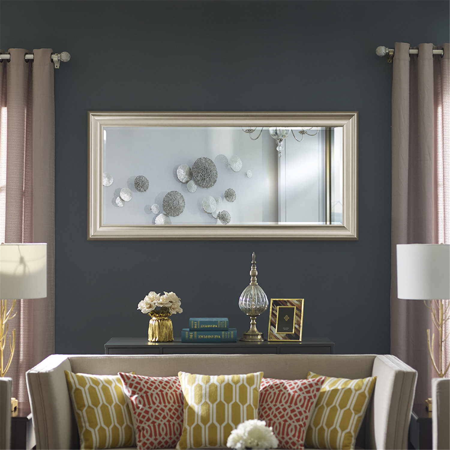 Charlton Home Chappell 66"x32" Beaded Framed Leaner Floor Mirror Full ...