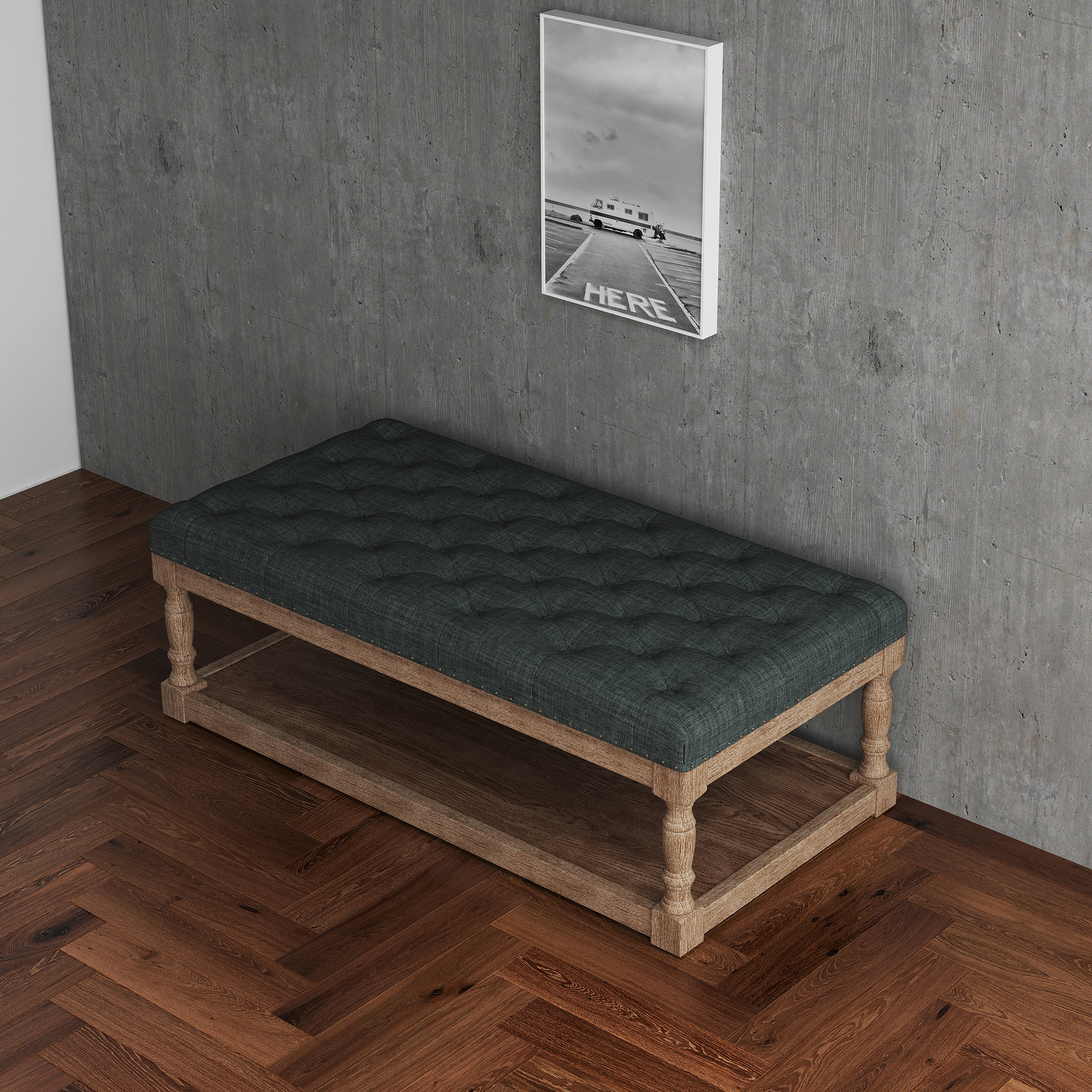 Red Barrel Studio® 48" Wide Tufted Rectangle Cocktail Ottoman | Wayfair