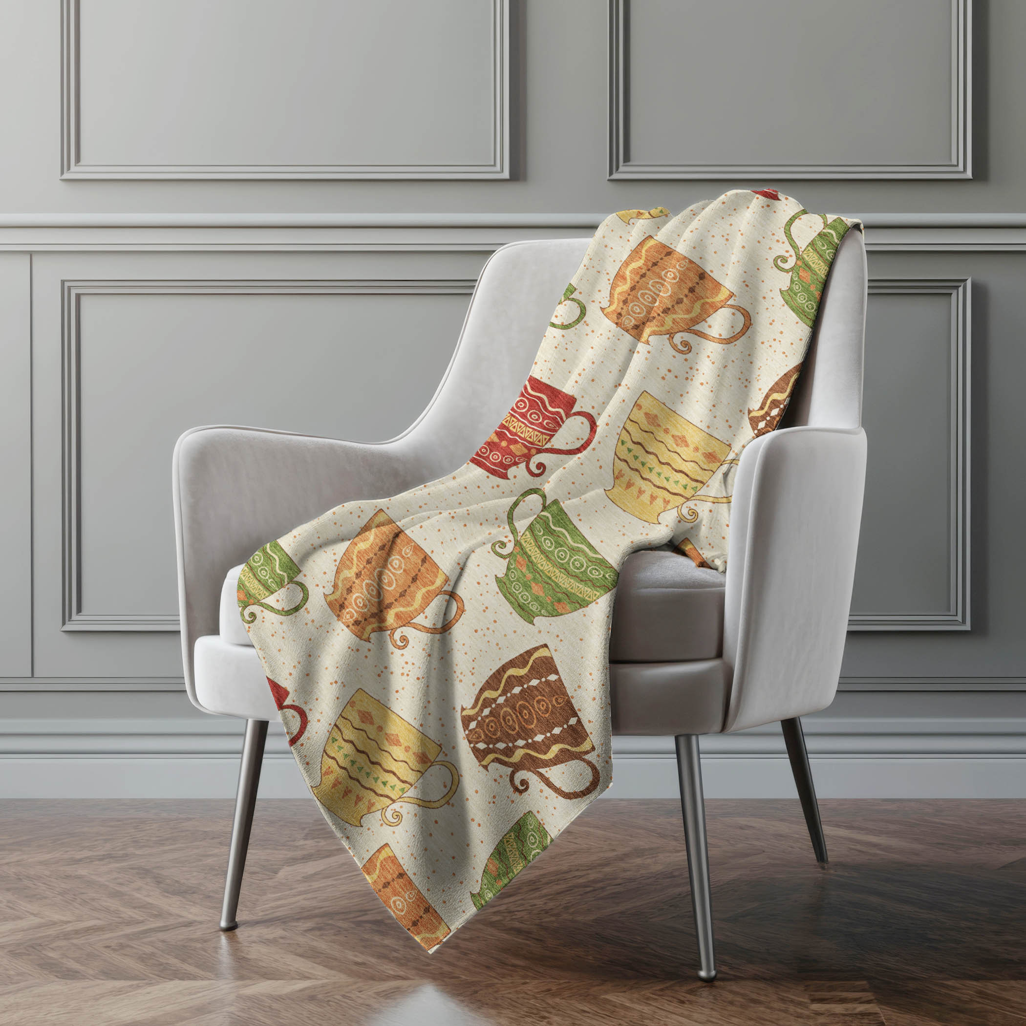 Addison Rugs Addison Machine Washable Sherpa Tea Cups Throw Blanket ...