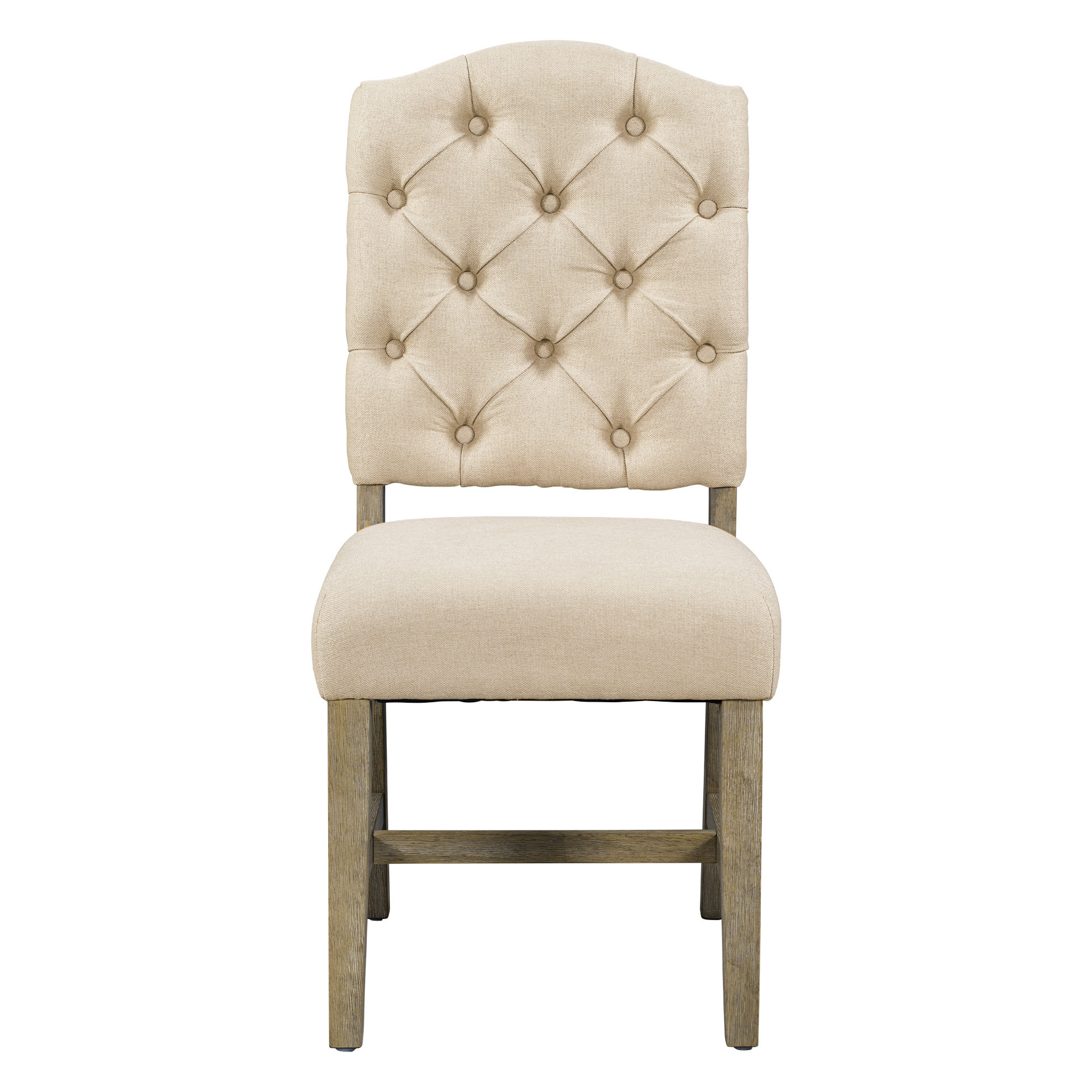 Wildon Home® 4 Dining - Upholstered Natural Wood Wash Finish Elegant ...