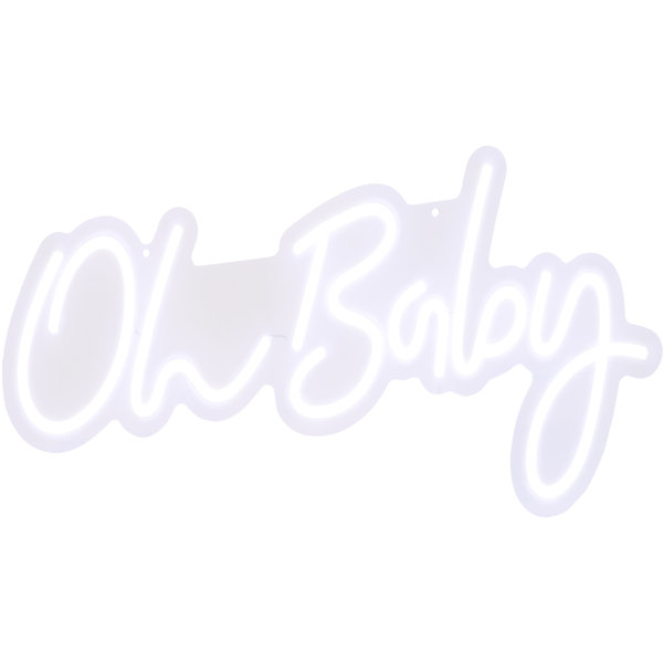 VEVOR Oh Baby Neon Sign, 20x10 inches, White - Wayfair Canada
