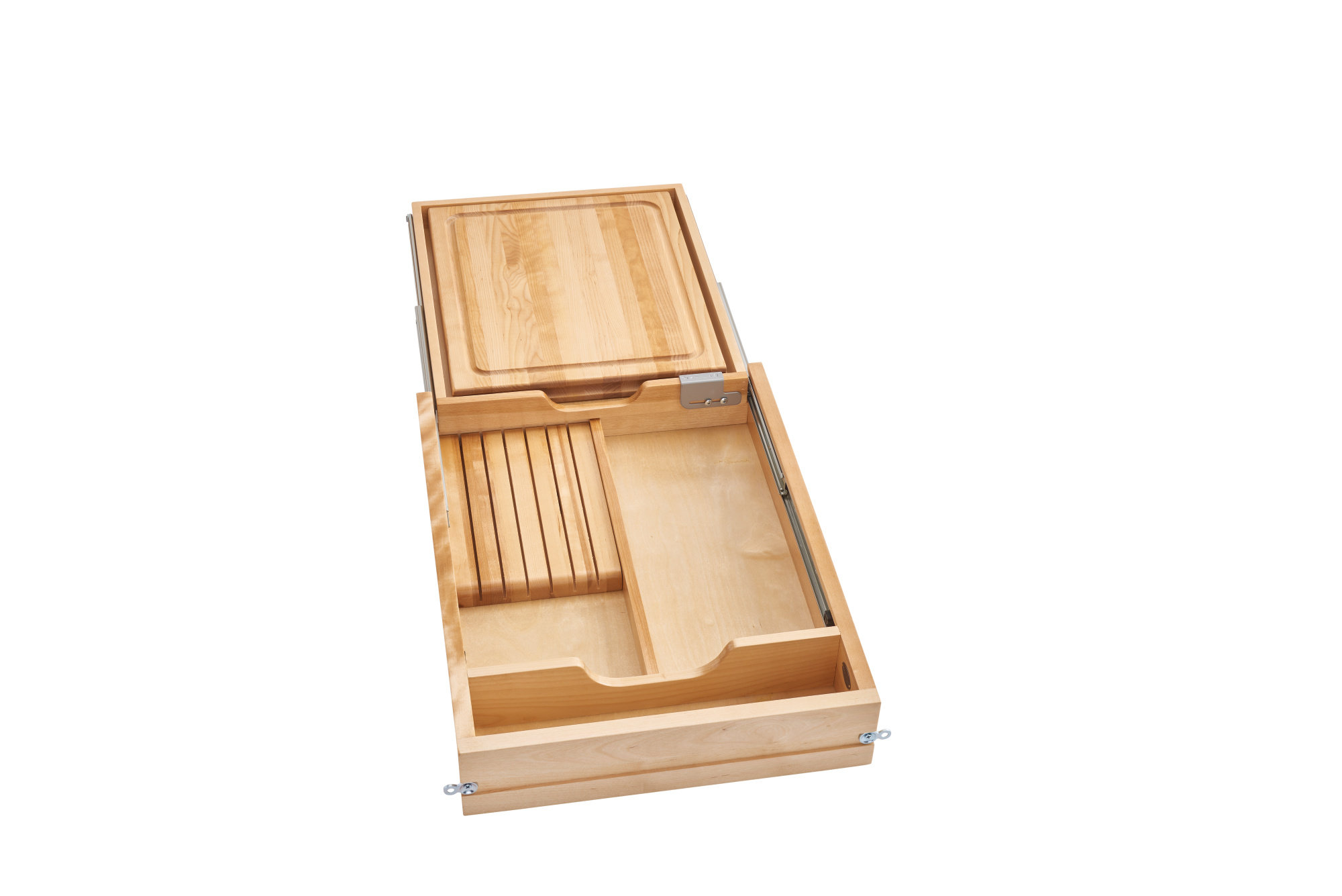 Rev-A-Shelf Wood Knife Organizer And Cutting Board Replacement Drawer ...