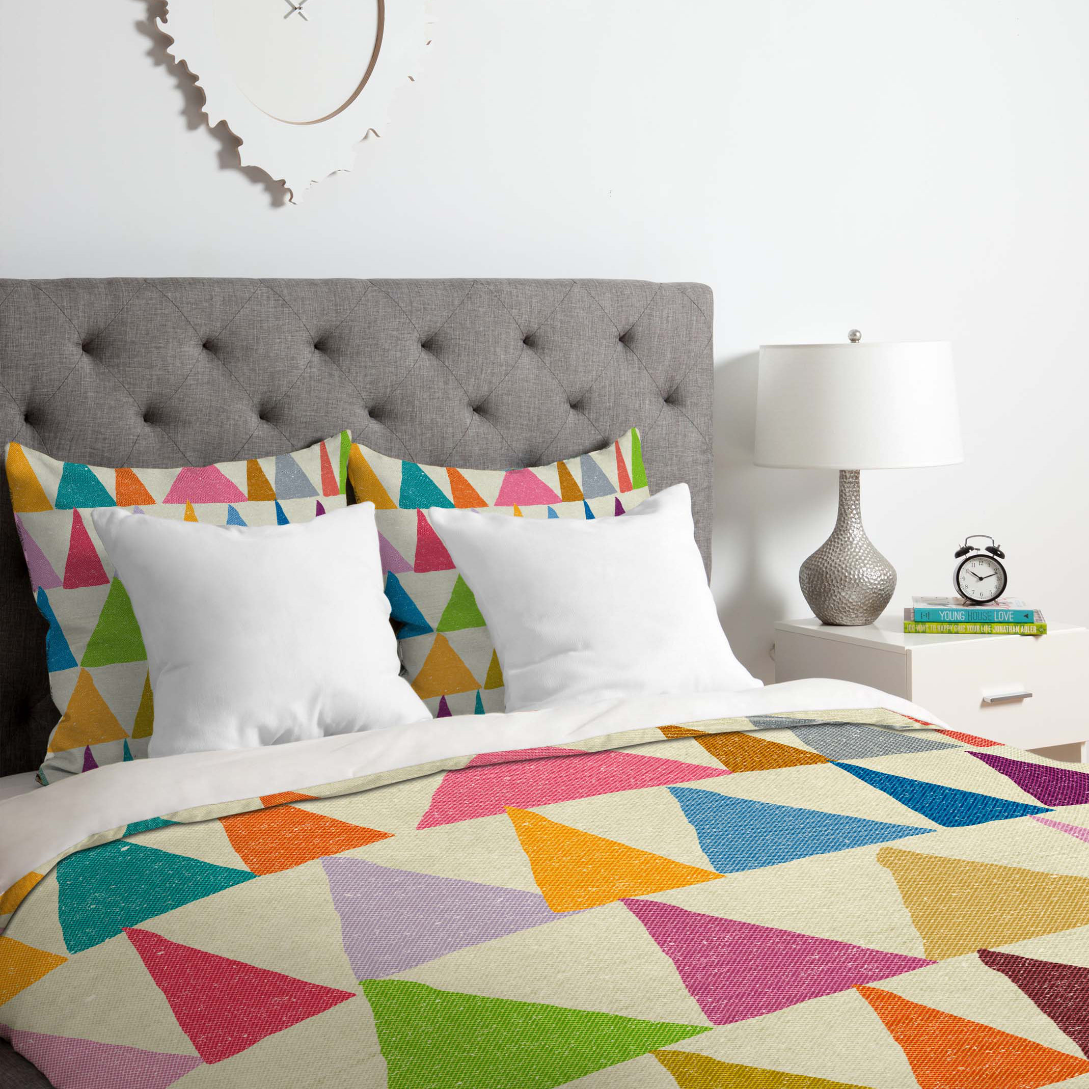 Deny Designs Analogous Shapes in Bloom Duvet Cover Set | Wayfair