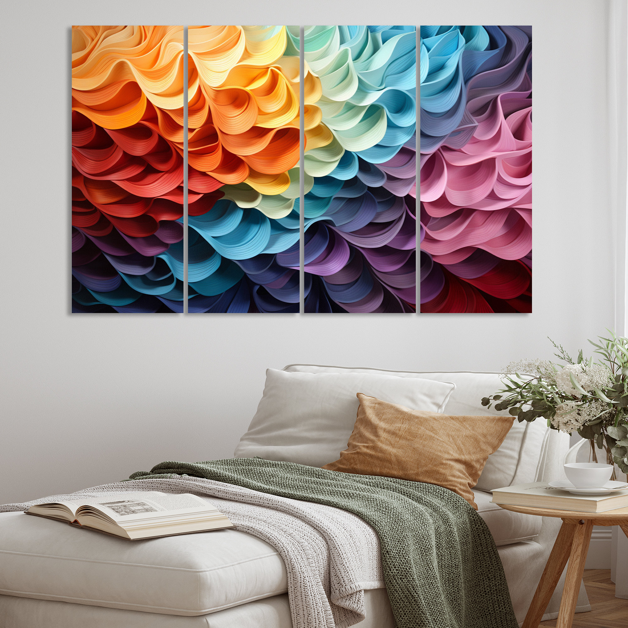 Wrought Studio " Opt Art Chromatic Elixir I " 4 - Pieces | Wayfair