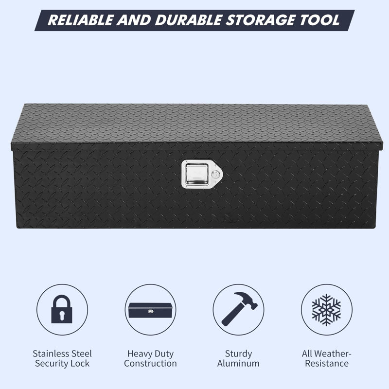 WFX Utility™ Truck Bed Tool Box Heavy Duty Aluminum With Sliding Shelf ...