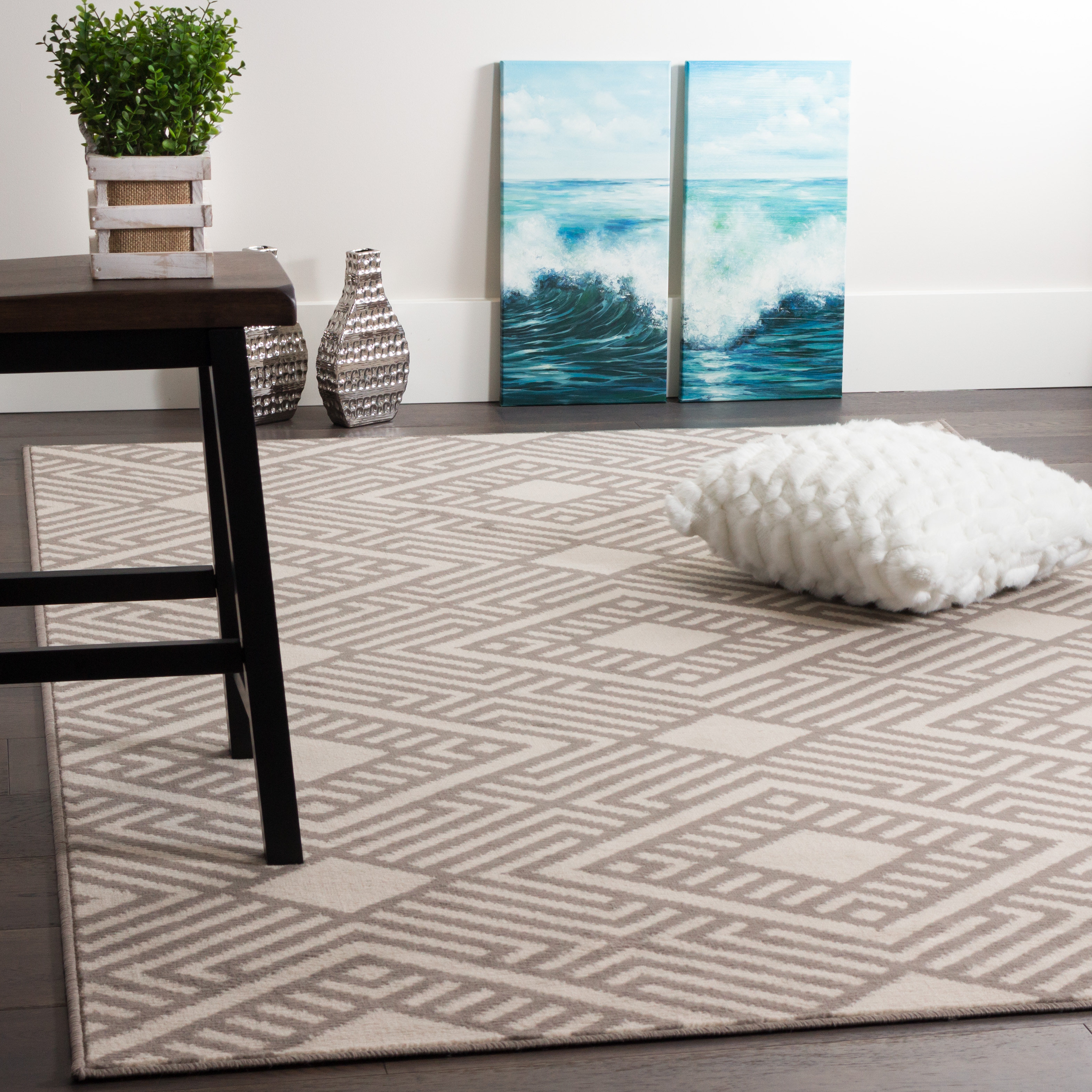 Dakota Fields Bane Geometric Beige Area Rug & Reviews - Wayfair Canada