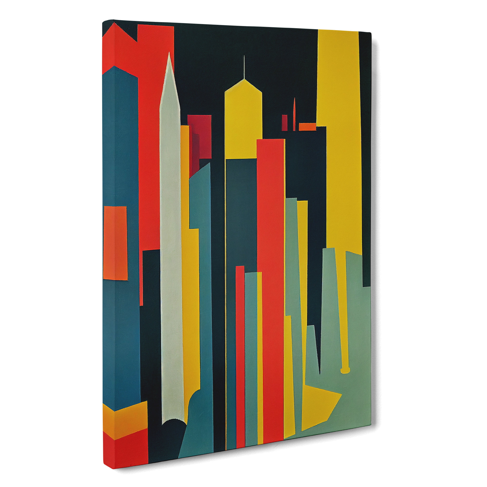 Latitude Run Unique Architecture No.5 Skyscraper - Wrapped Canvas ...