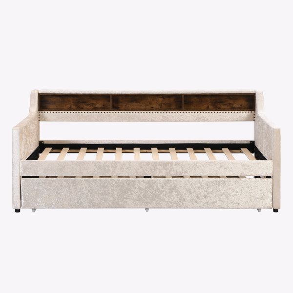 Wildon Home® Azurdee Upholstered Daybed with Trundle | Wayfair