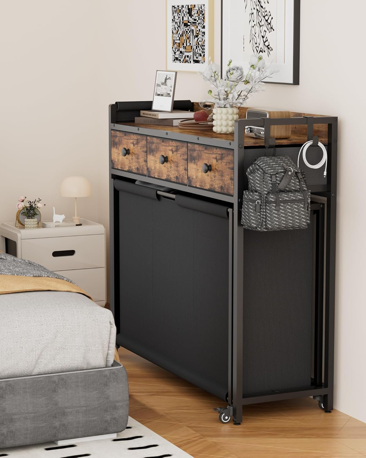 Lazio Laundry Hamper Laundry Sorter with 3 Removable Bags Laundry ...