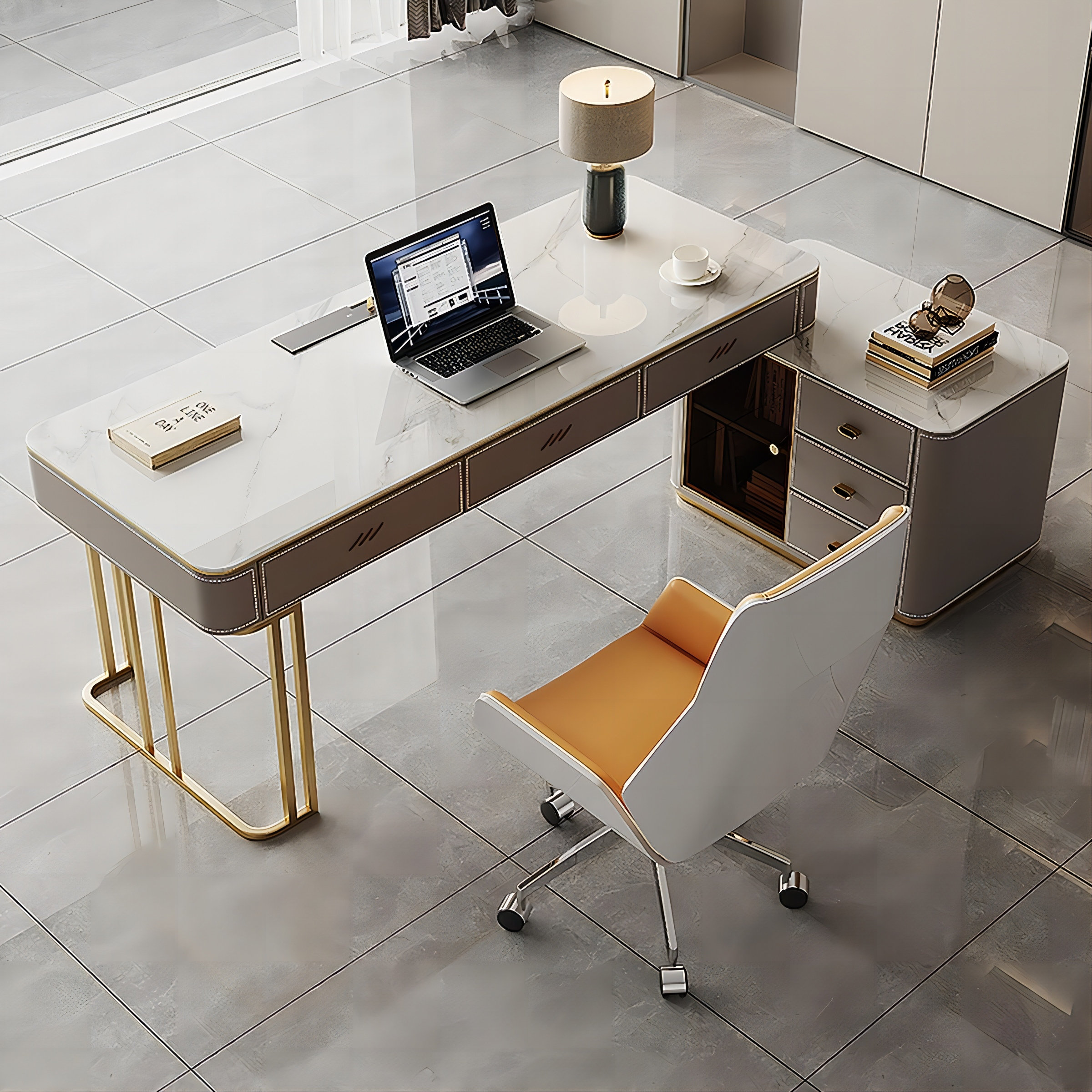 iCool Appliances TB5168683087345IA&Size 2 L-Shaped Desk And Chair Set ...