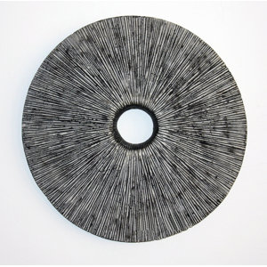 Screen Gems Sandstone Ribbed Round Wall Décor Piece | Wayfair